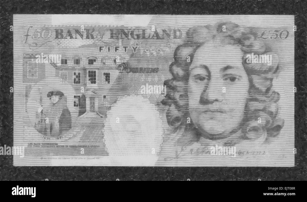 Old bank note england Black and White Stock Photos & Images - Alamy