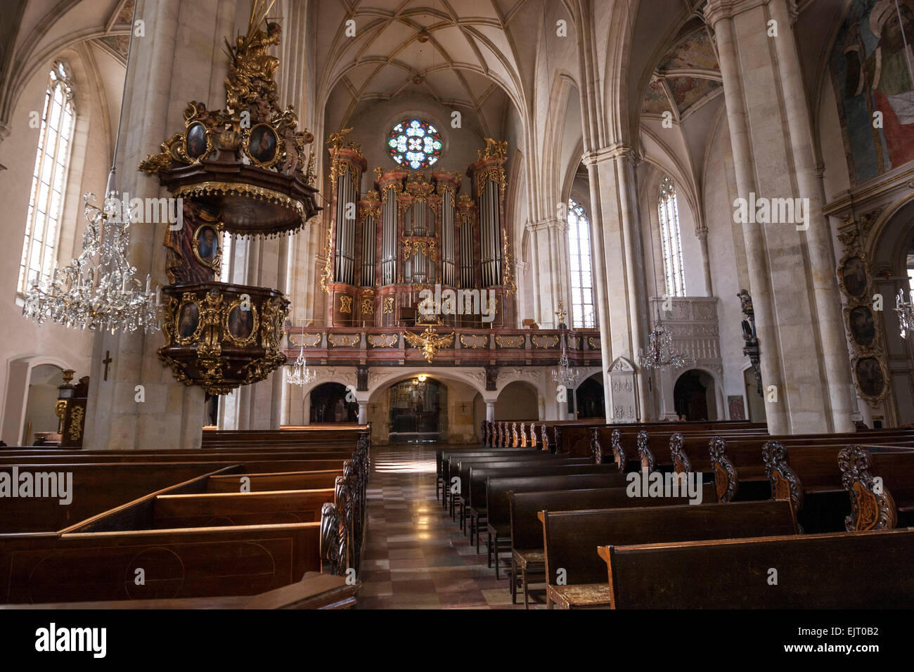 Graz cathedral with the pulpit and organ hi-res stock photography and ...