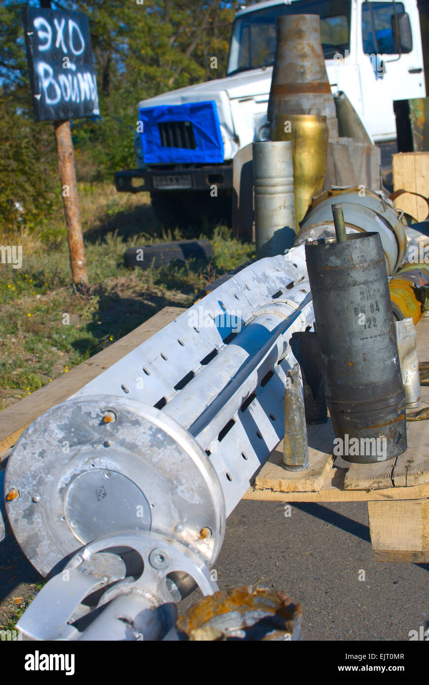 MAKEYEVKA, DONBASS, OCT 9: Open air museum Echo of War in Makeyevka on ...