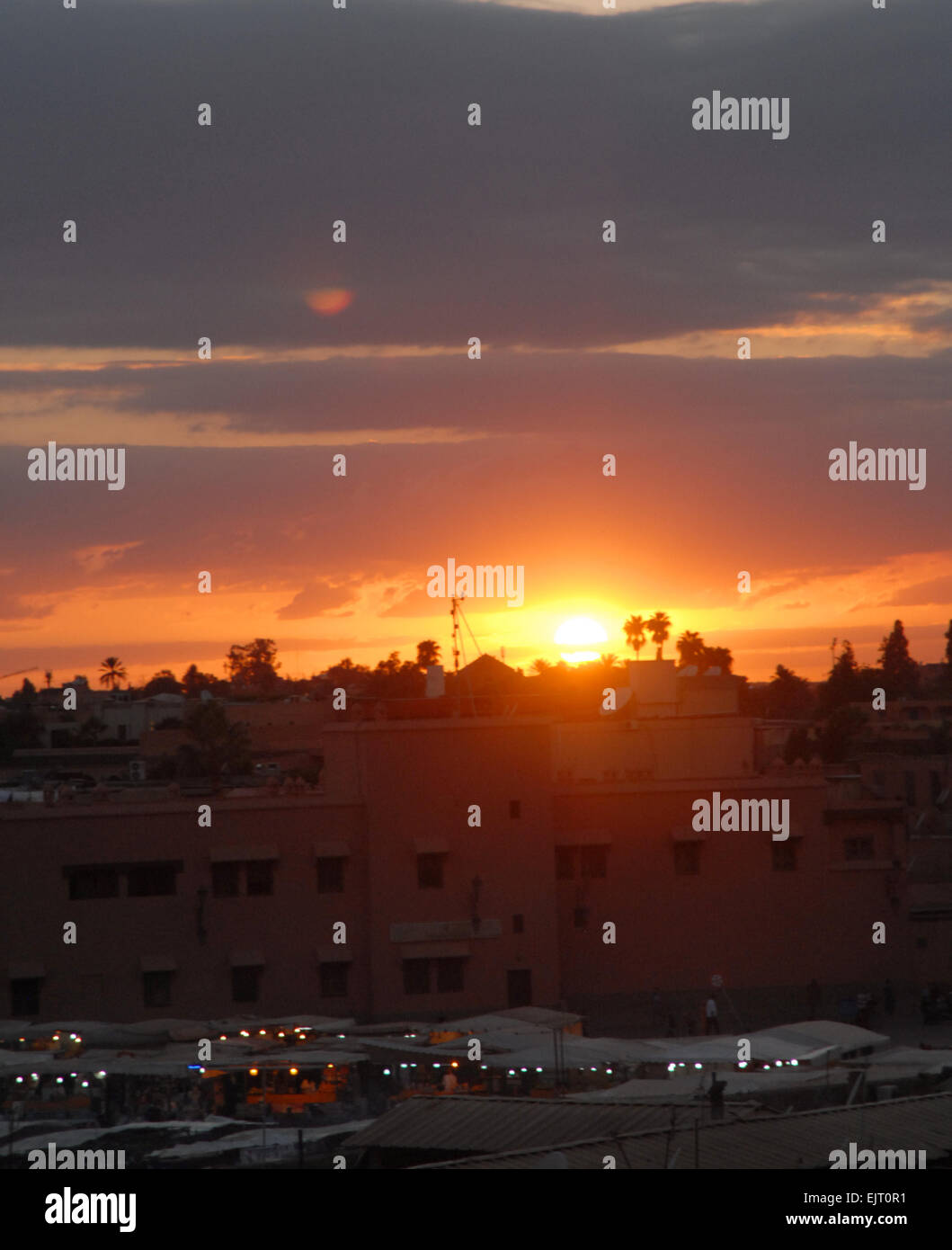 Marrakech market sunset sky hi-res stock photography and images - Alamy