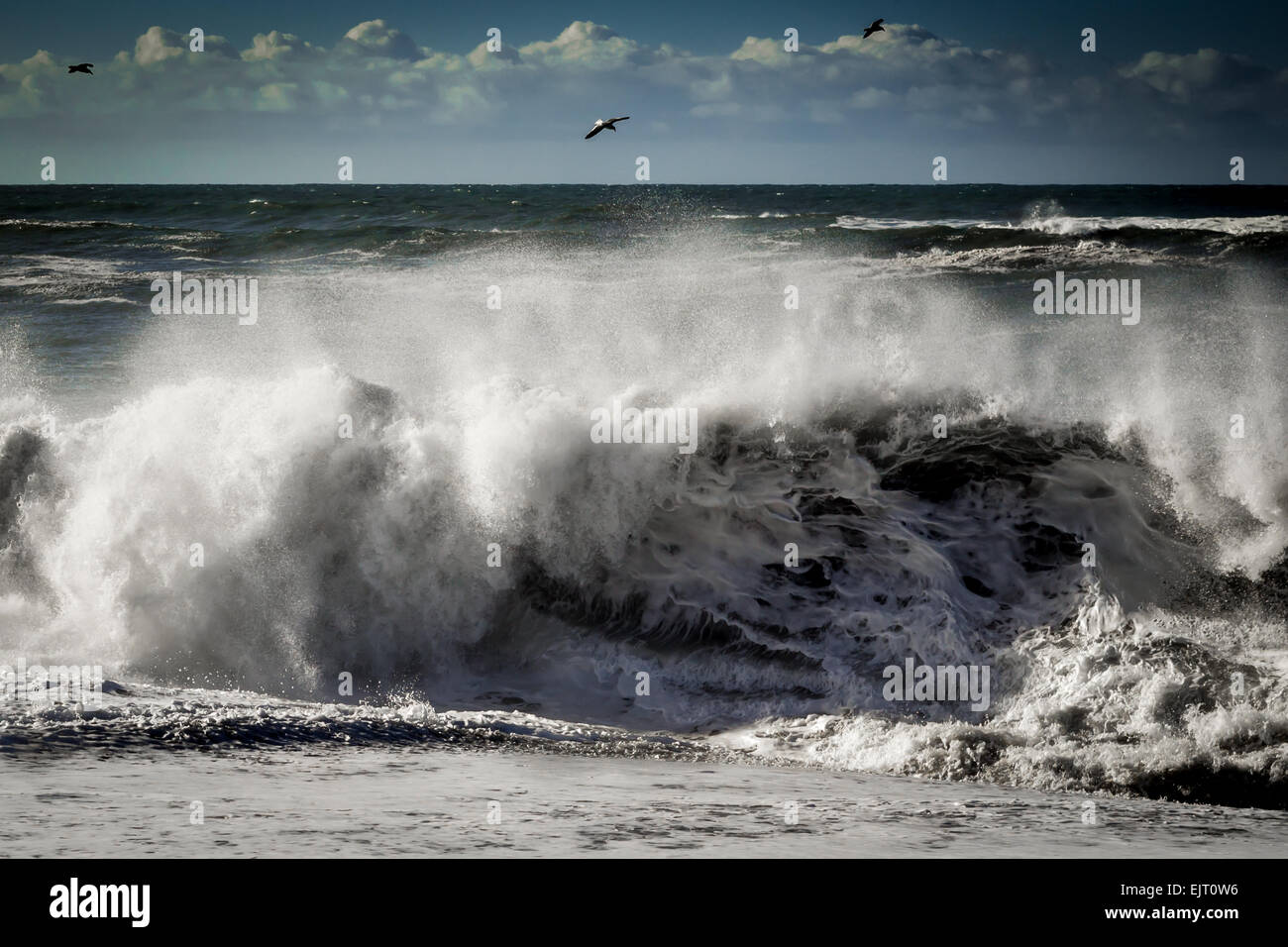 Huge waves crash on california hi-res stock photography and images - Alamy