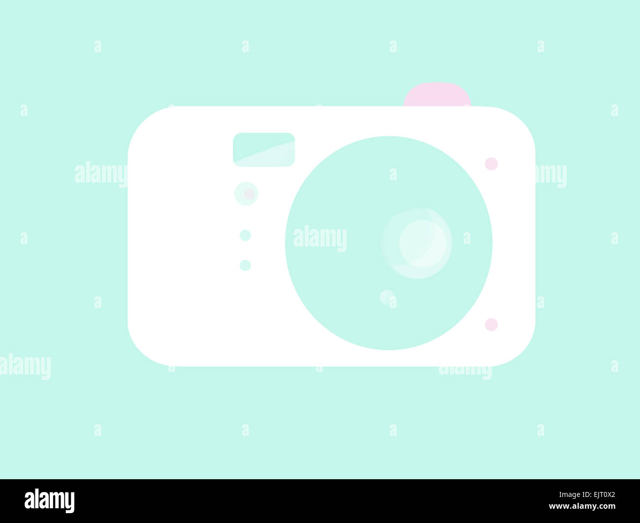 Simple Camera Illustration light blue Stock Photo - Alamy