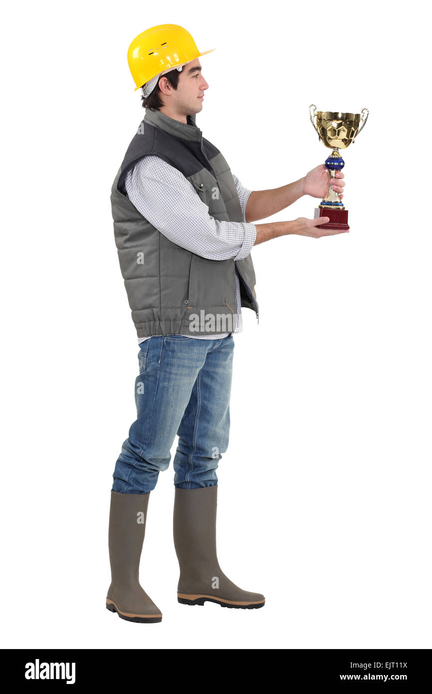 Employee receiving award Cut Out Stock Images & Pictures - Alamy