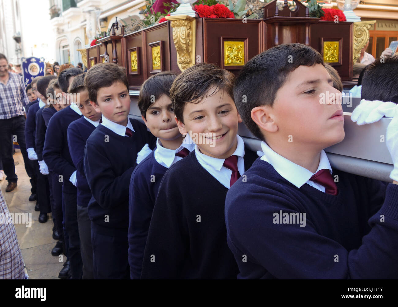 Children carrying float with Virgin Mary, Children's Religious ...