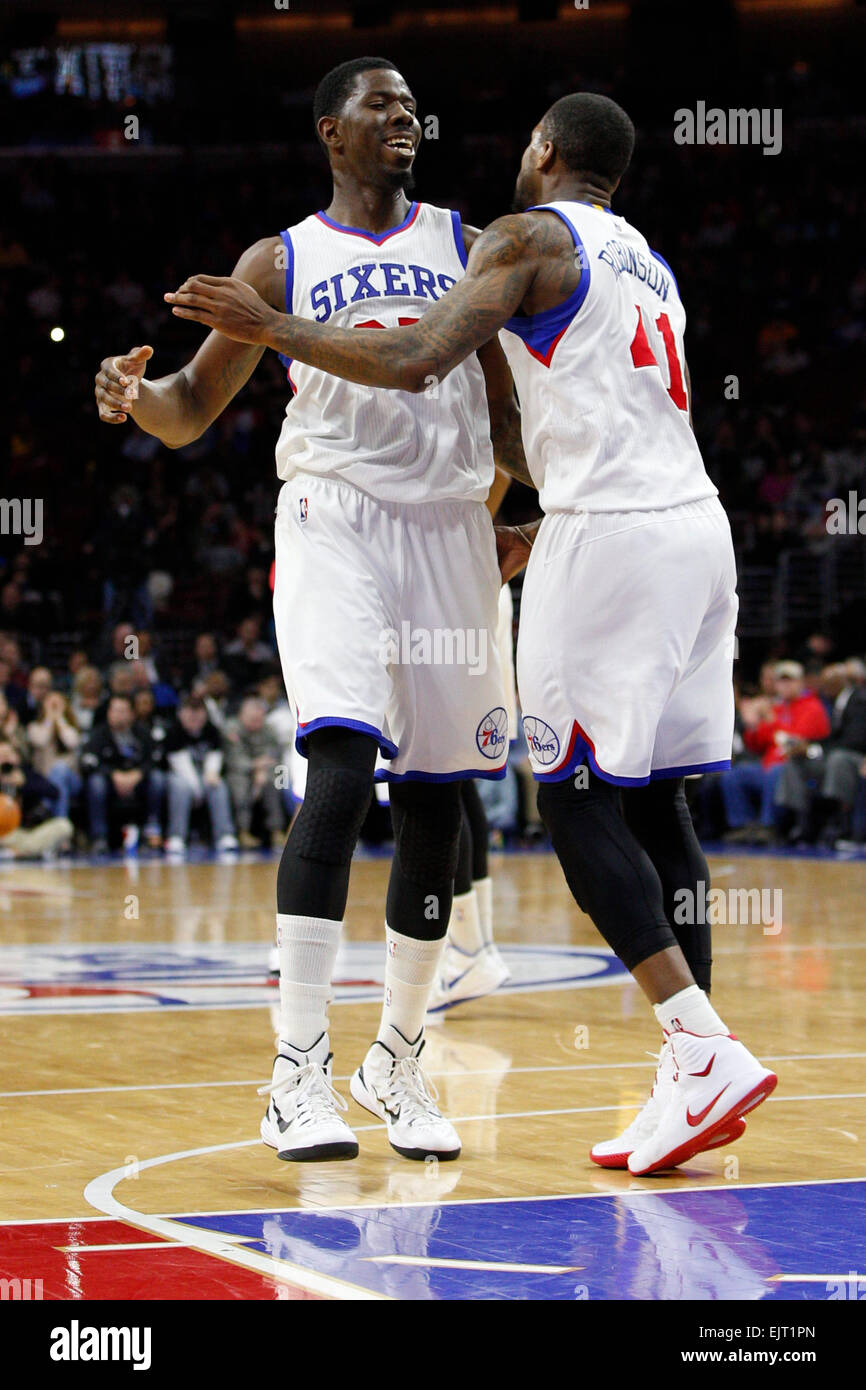 Overtime. 30th Mar, 2015. Philadelphia 76ers center Henry Sims (35 ...