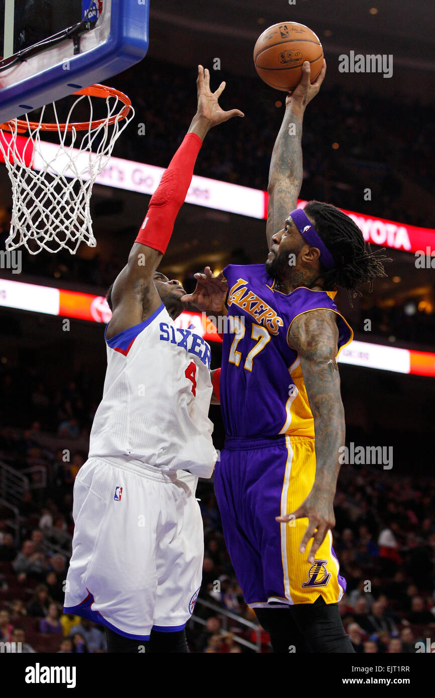 Overtime. 30th Mar, 2015. Los Angeles Lakers center Jordan Hill (27 ...