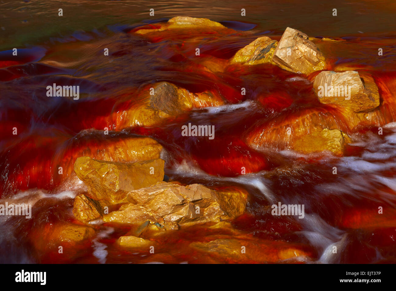 Rio Tinto, Tinto River, Rio Tinto mines, Huelva province, Andalusia ...