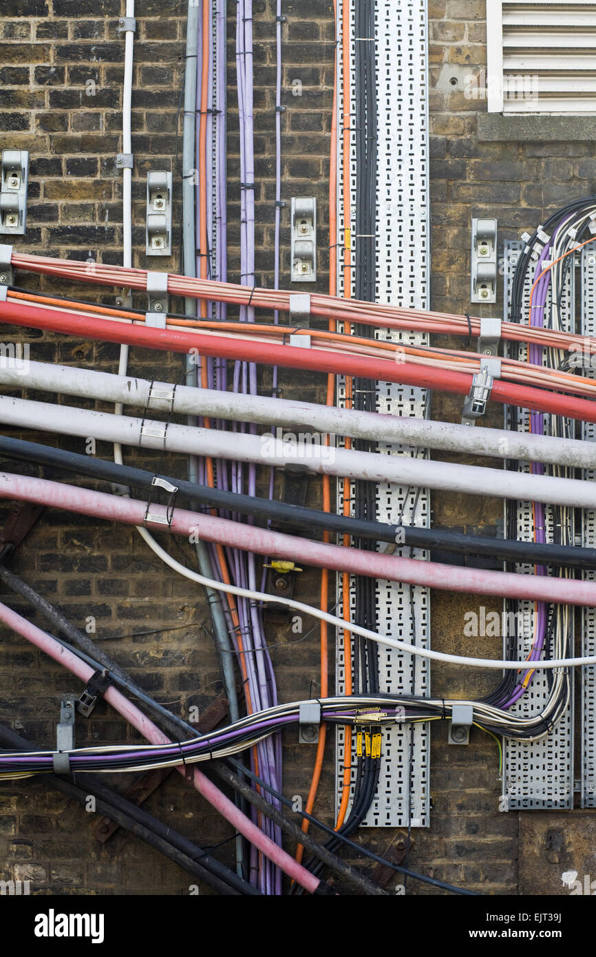 Exposed electrical cables hi-res stock photography and images - Alamy