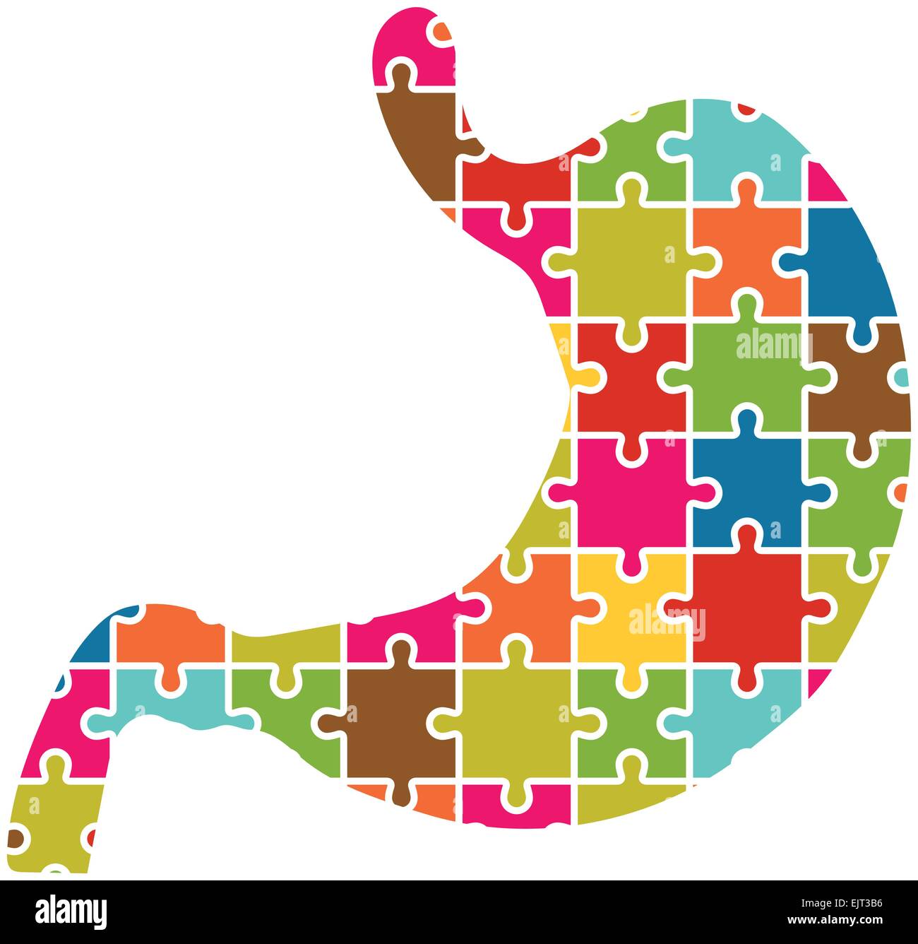 Stomach Jigsaw Puzzle Pieces Abstract Stock Vector Image & Art - Alamy