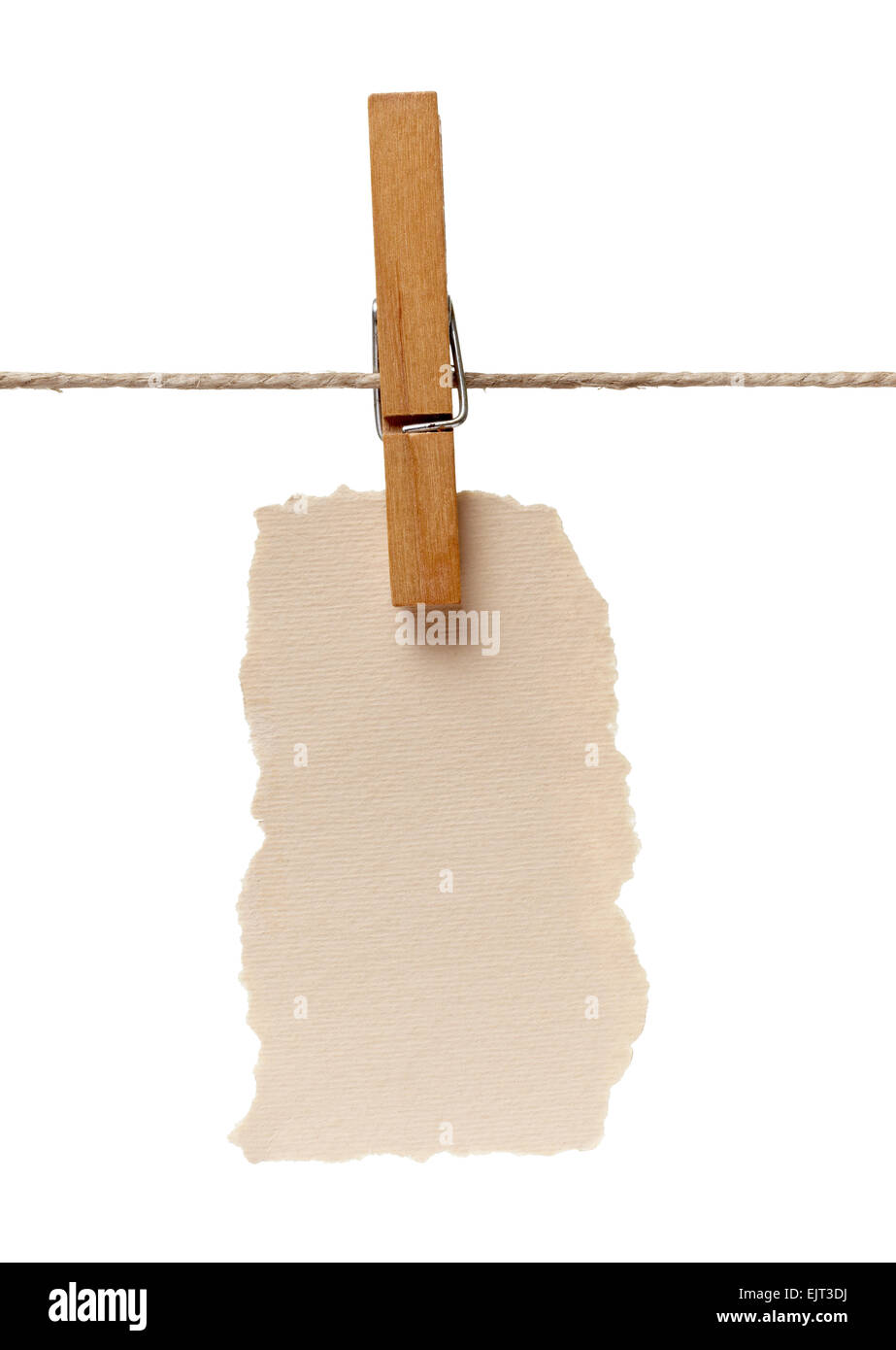 note paper and clothespin Stock Photo - Alamy