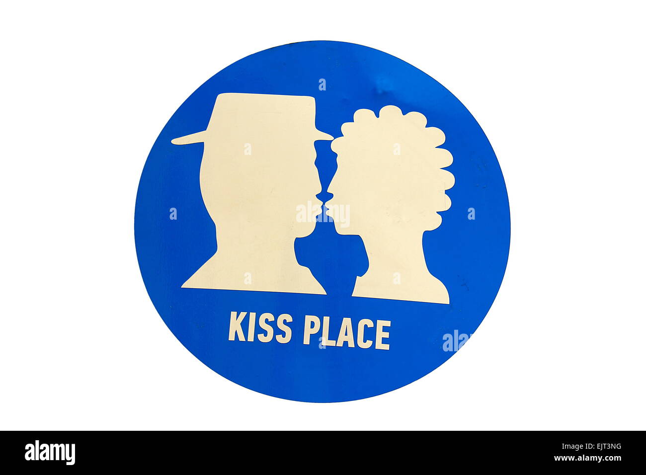 icon on a white background, which denotes a place for kissing Stock ...