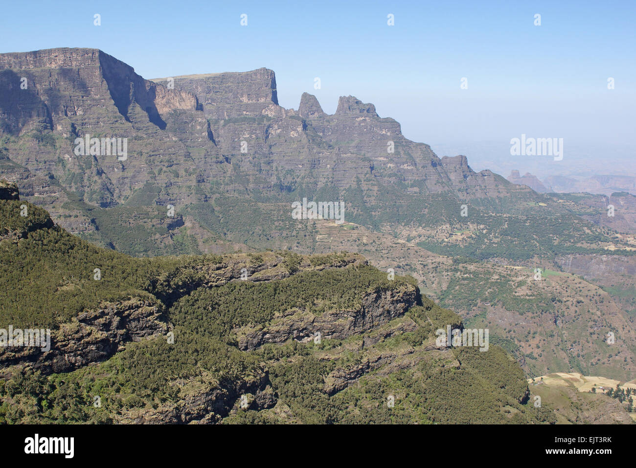 Panorama of the landscape of Semien Mountains National Park, Ethiopia ...