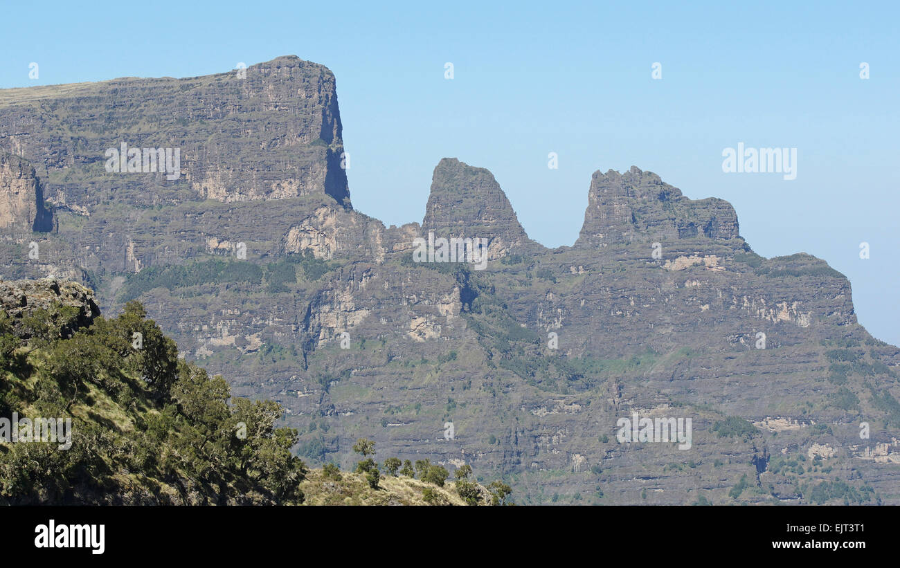Panorama of the landscape of Semien Mountains National Park, Ethiopia ...