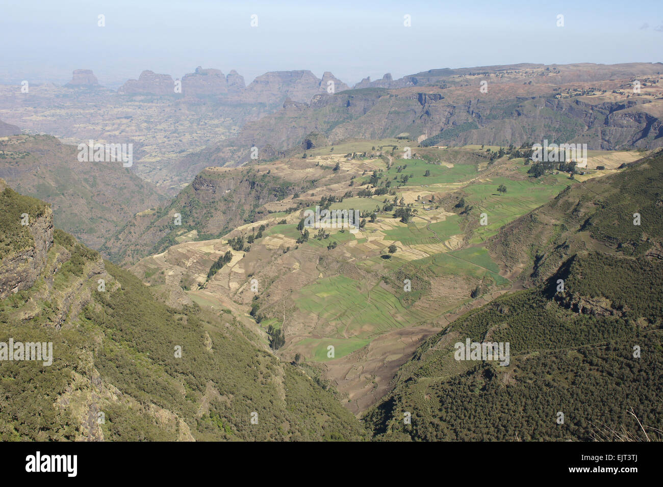 Panorama of the landscape of Semien Mountains National Park, Ethiopia ...