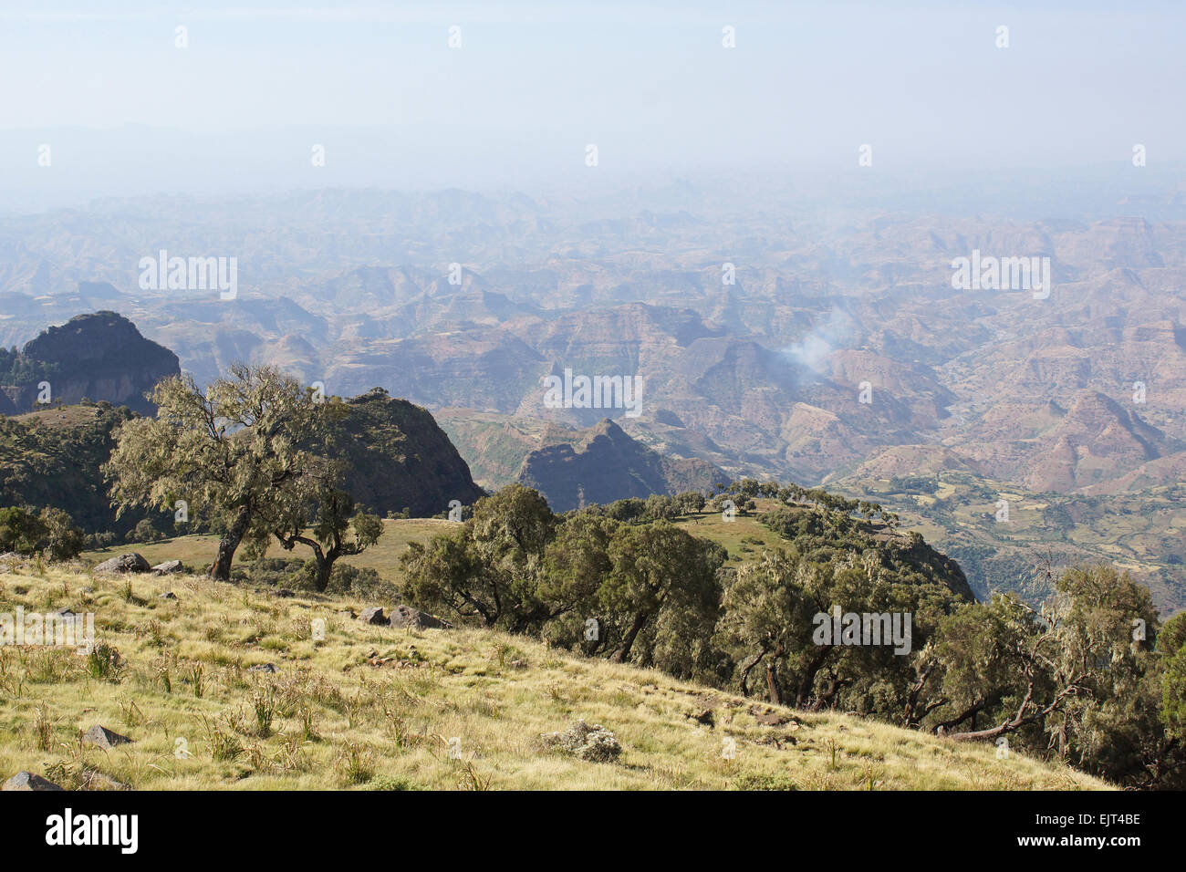 Panorama of the landscape of Semien Mountains National Park, Ethiopia ...