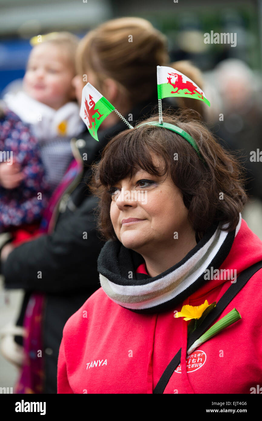 Welsh people taking part in 'AberDewi' - St David's day patron saint ...