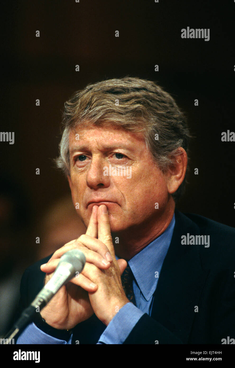 Television journalist Ted Koppel testifies in the Senate Select ...