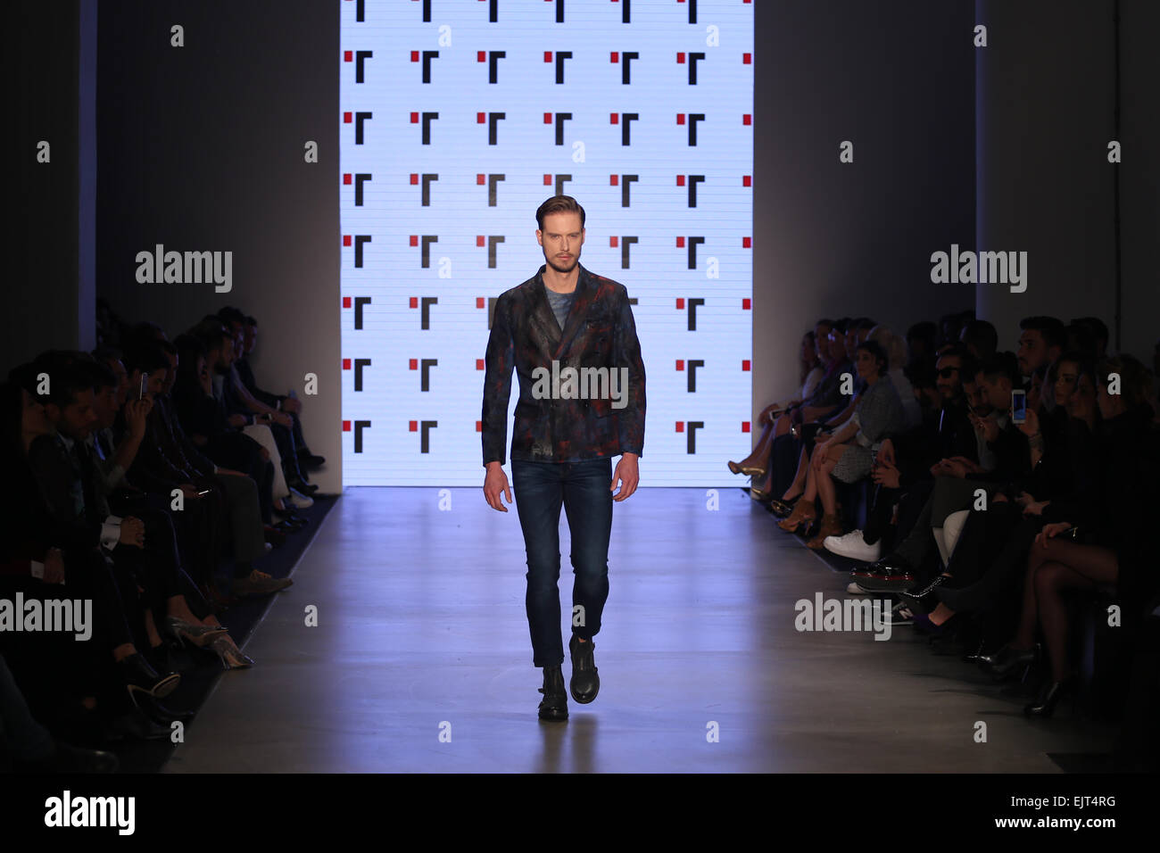 ISTANBUL TURKEY MARCH 20 2015 model showcases one latest creations by ...