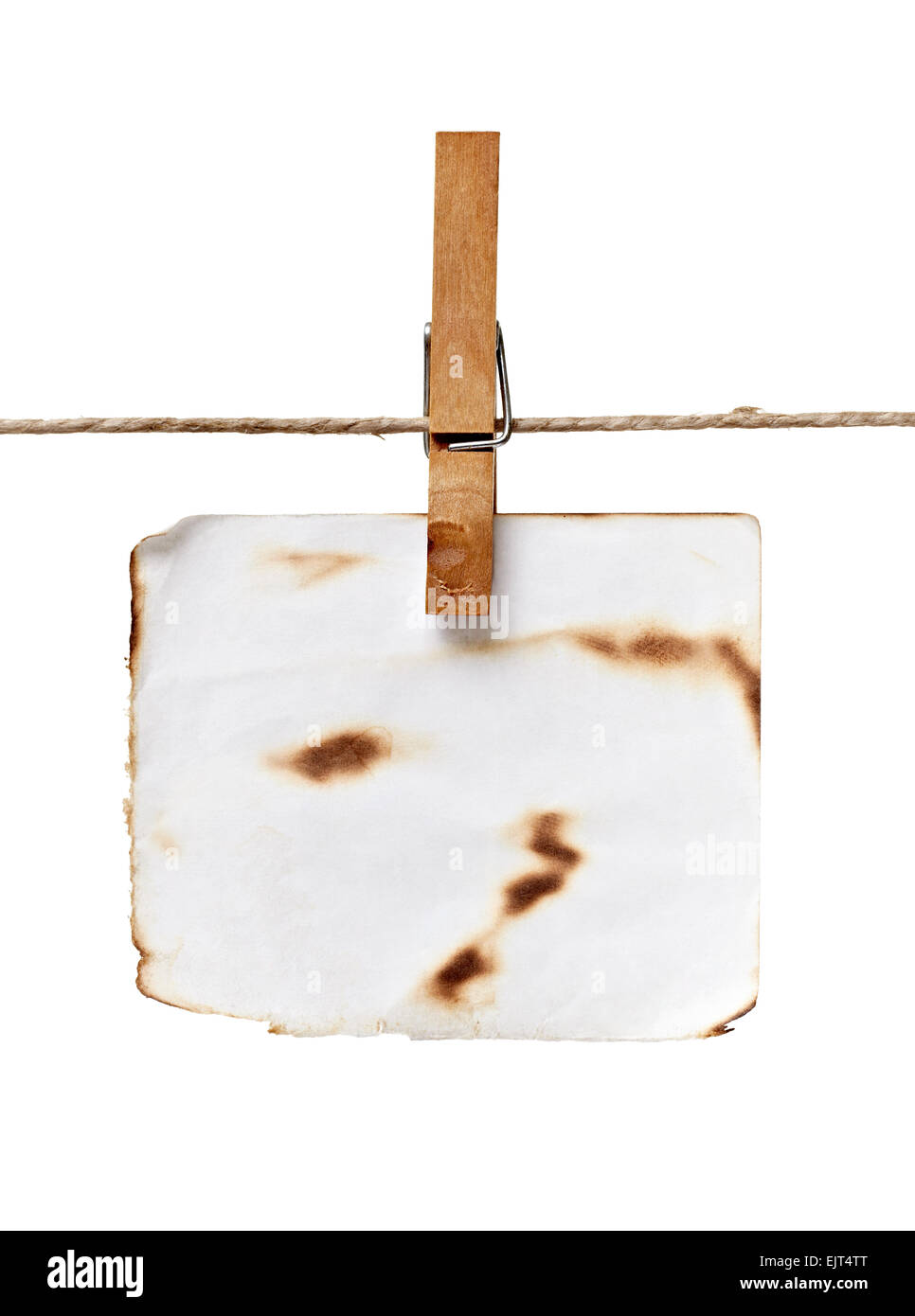 note paper and clothespin Stock Photo - Alamy