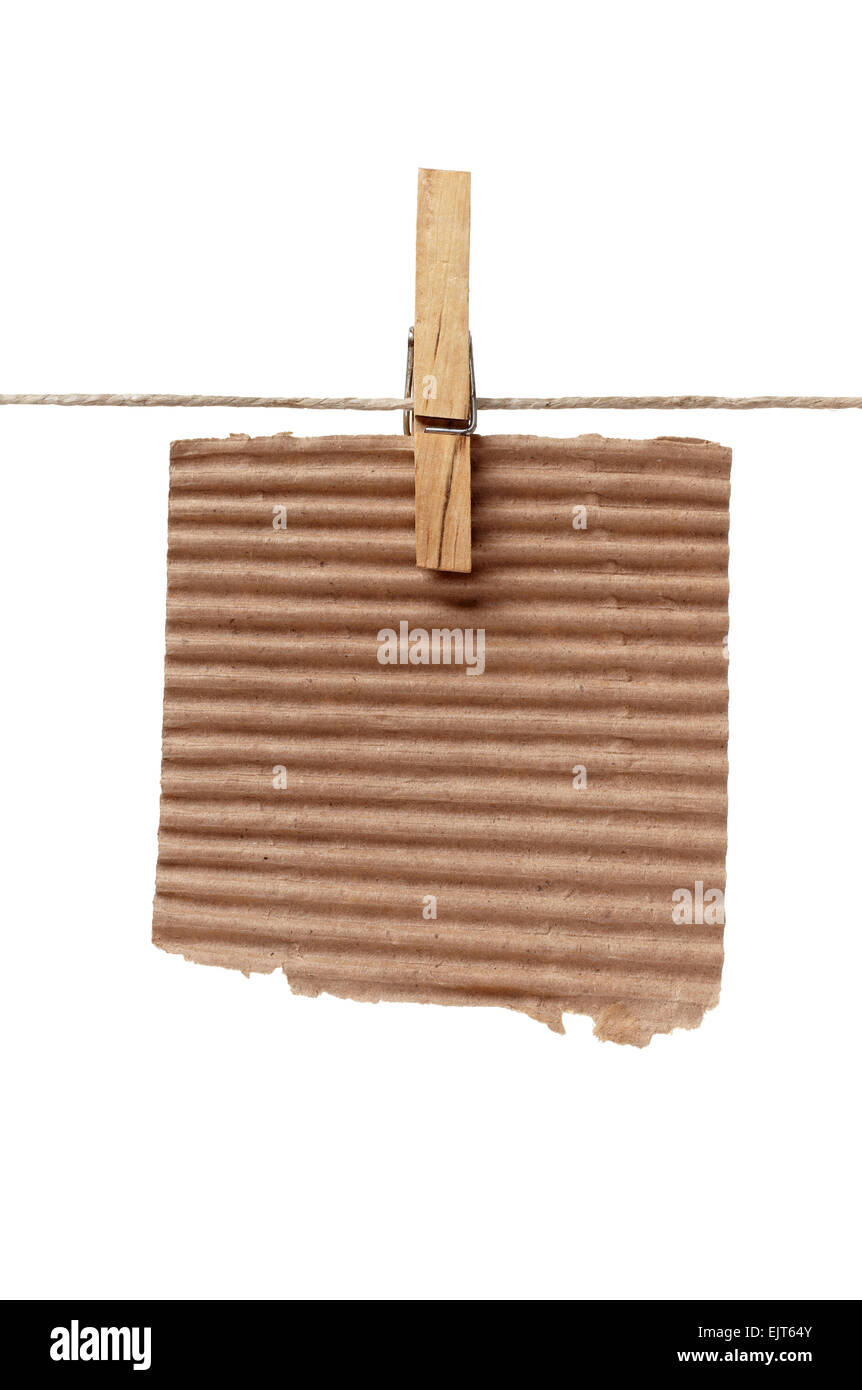 note paper and clothespin Stock Photo - Alamy