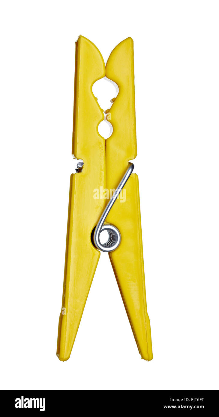 close up of a clothes peg on white background with clipping path Stock ...