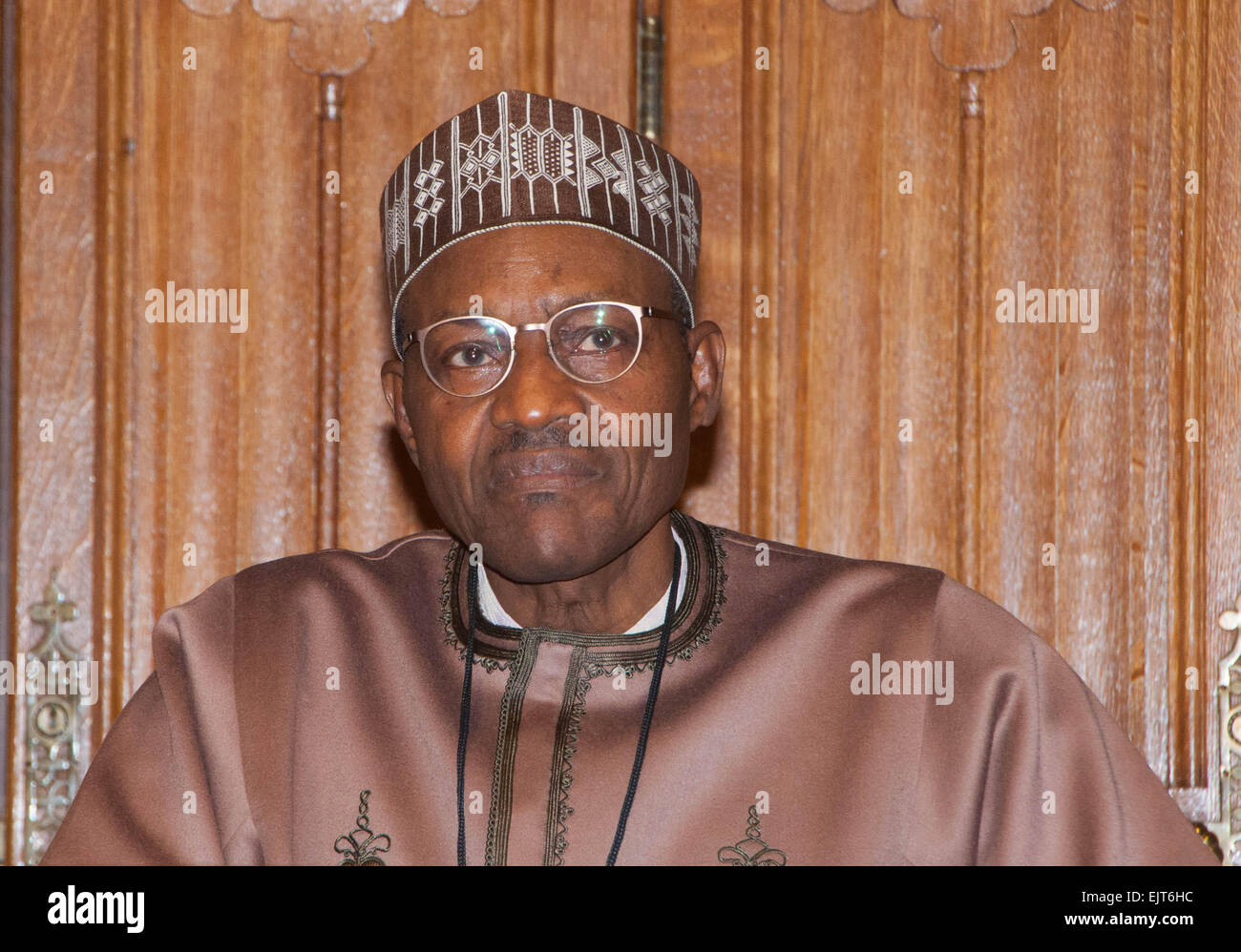 General (Rtd) Muhammadu Buhari seen here delivering a speech at the 4th ...