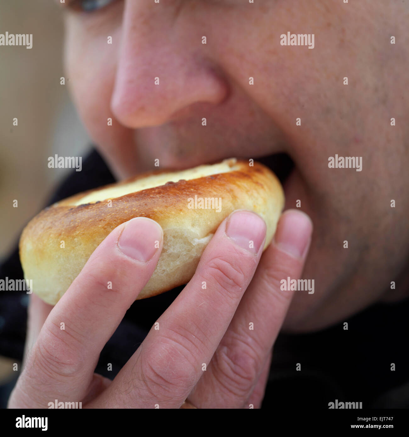 Greedy man eating hi-res stock photography and images - Alamy