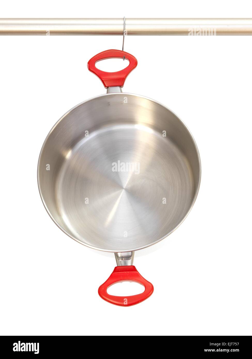 A close up shot of hanging pots and pans Stock Photo - Alamy