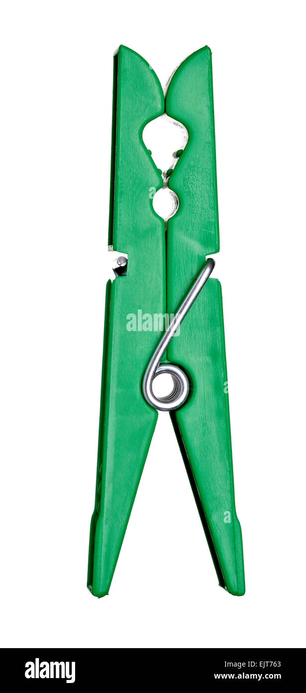 close up of a clothes peg on white background with clipping path Stock ...