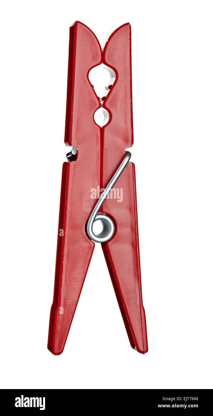 close up of a clothes peg on white background with clipping path Stock ...