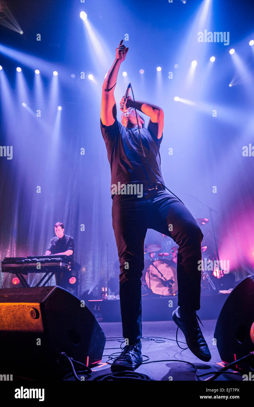 London, UK. 31st March, 2015. Gerrit Welmers lead singer of Future ...