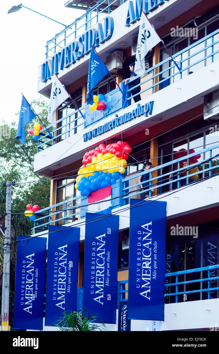 Universidad Americana, Calle Estigarribia, Encarnacion, Paraguay Stock Photo - Alamy
