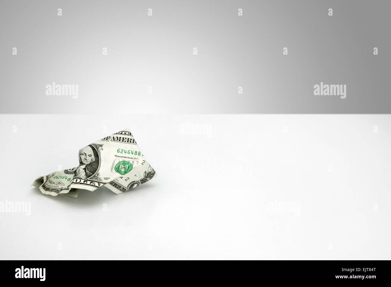 Scrunched American One Dollar Bank note Stock Photo - Alamy