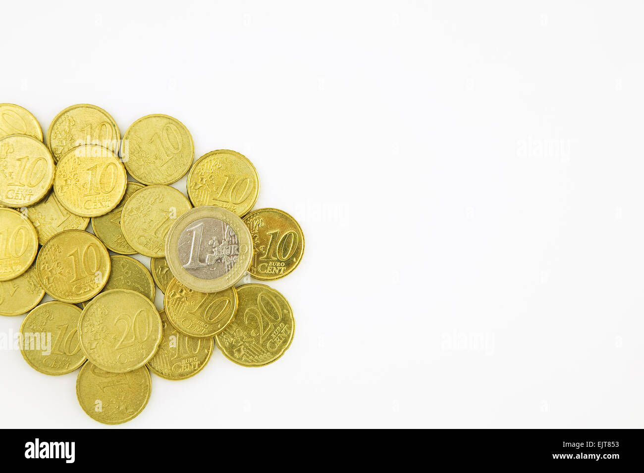 pile of European Union Coins Stock Photo - Alamy