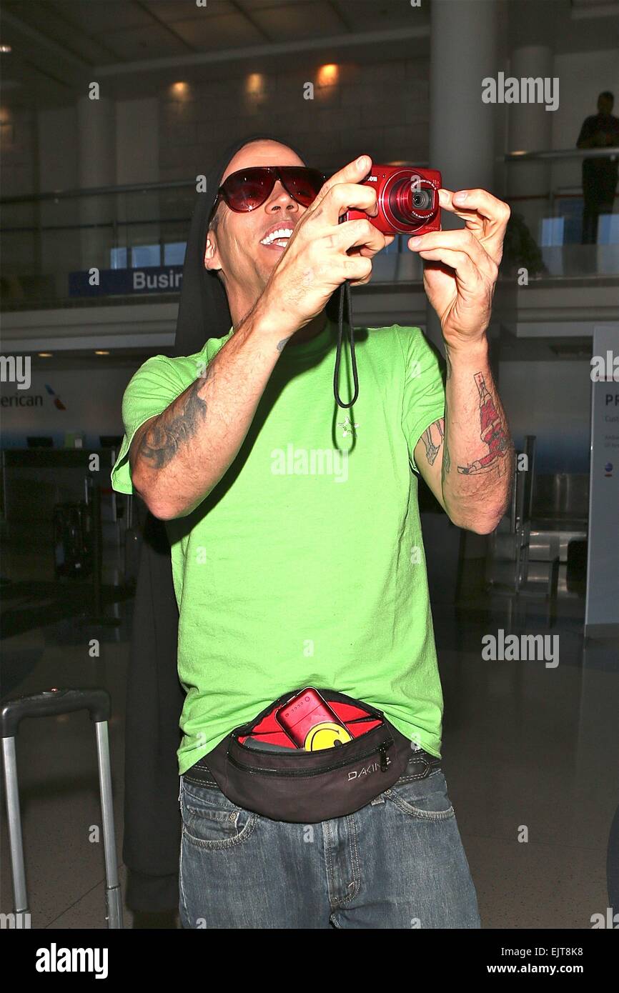 Jackass' stunt performer Steve-O departs from Los Angeles International ...
