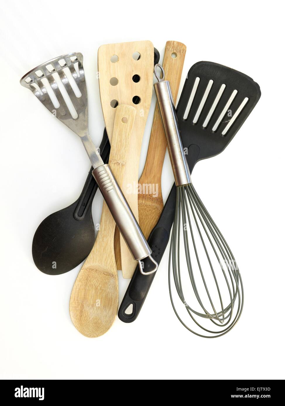 A close up shot of kitchen items on a kitchen bendh Stock Photo - Alamy