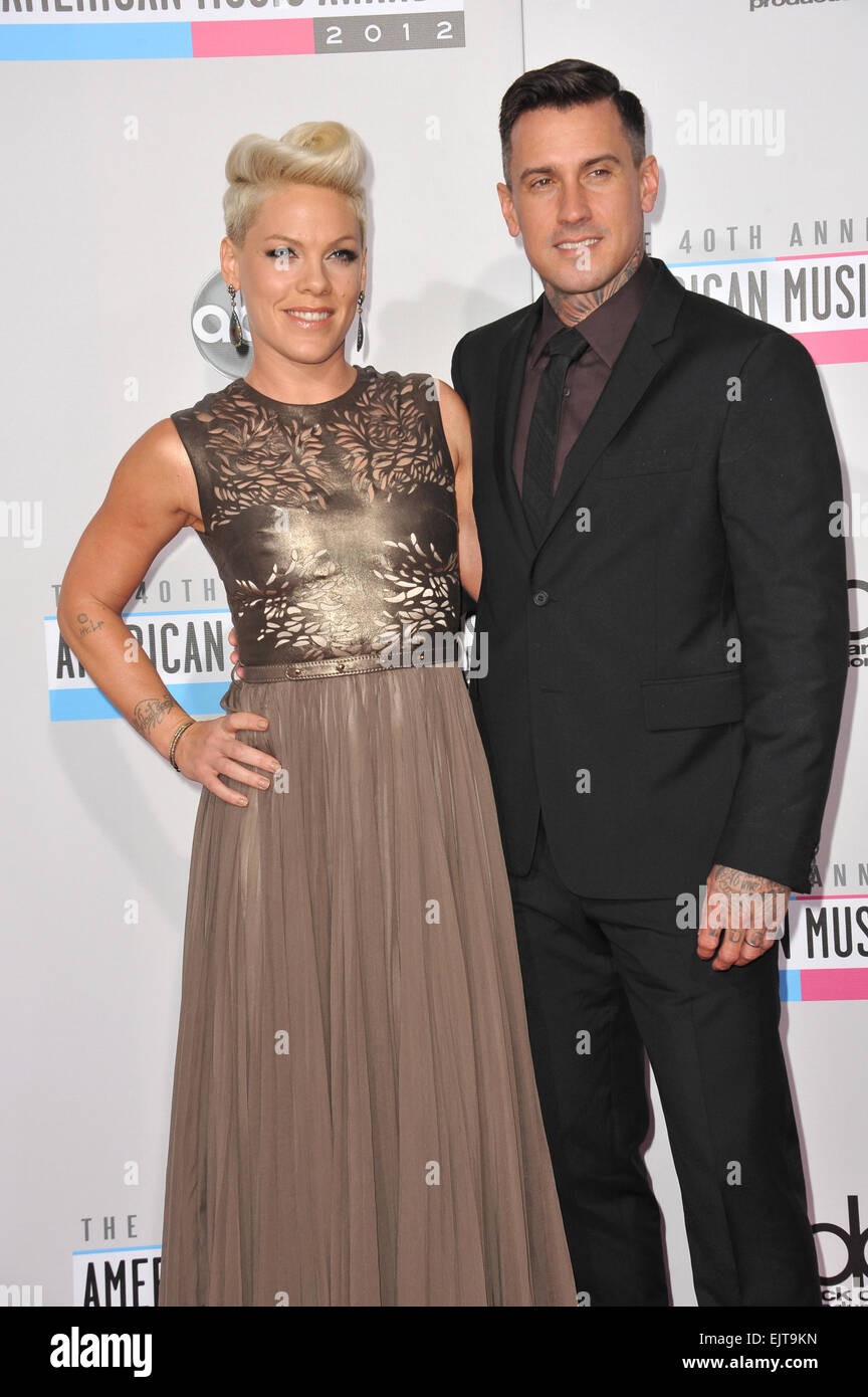 LOS ANGELES, CA - NOVEMBER 18, 2012: Pink & Carey Hart at the 40th ...