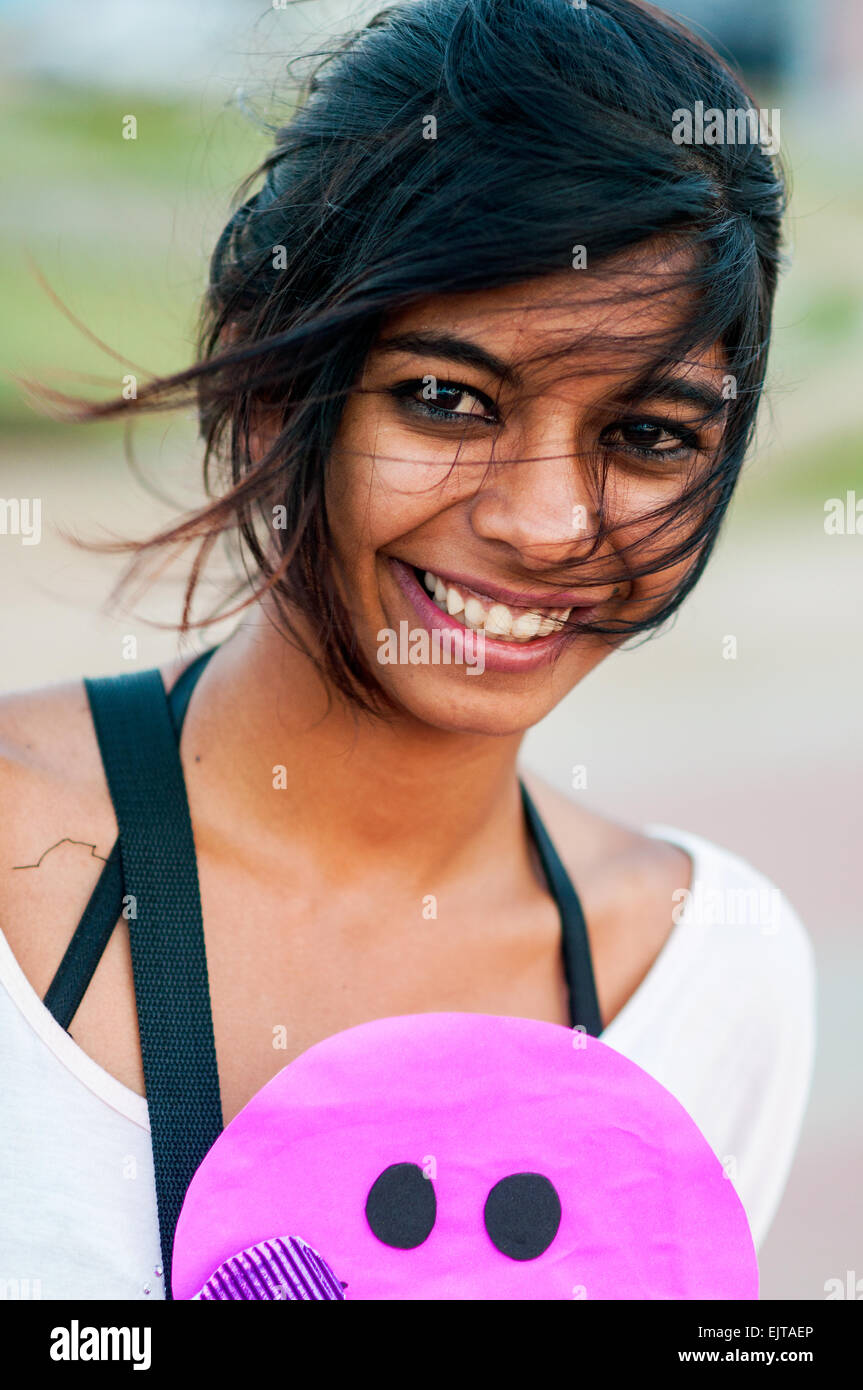 teenage girl, Playa San Jose, Encarnacion, Paraguay Stock Photo - Alamy