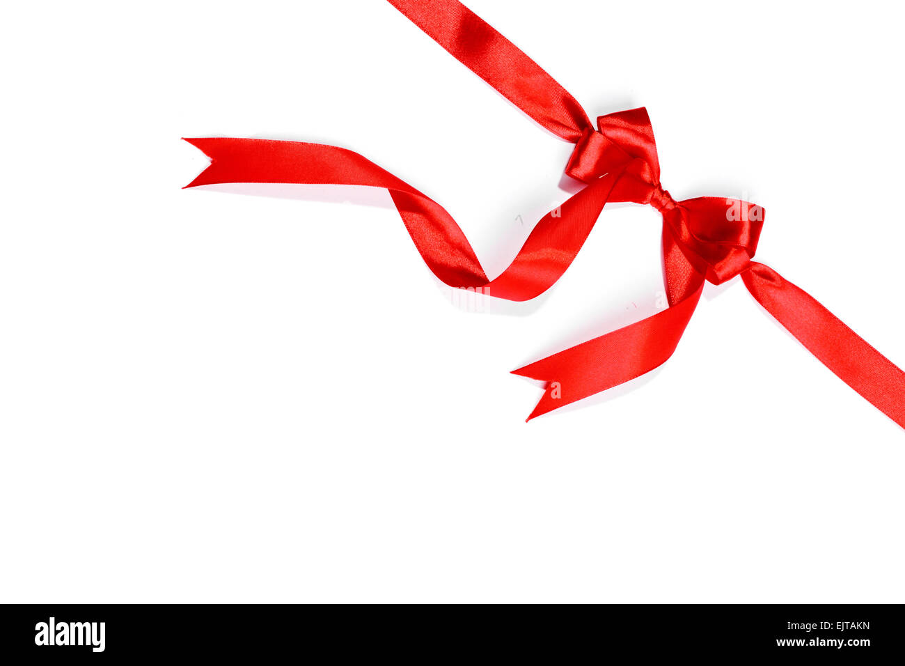 red ribbon with bow Stock Photo - Alamy