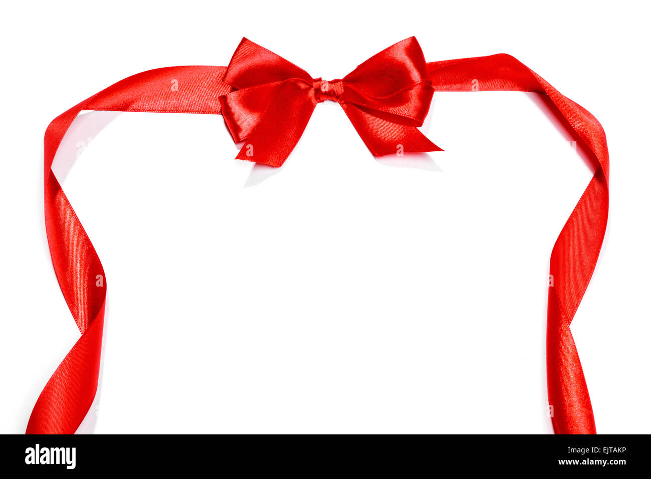red ribbon with bow Stock Photo - Alamy