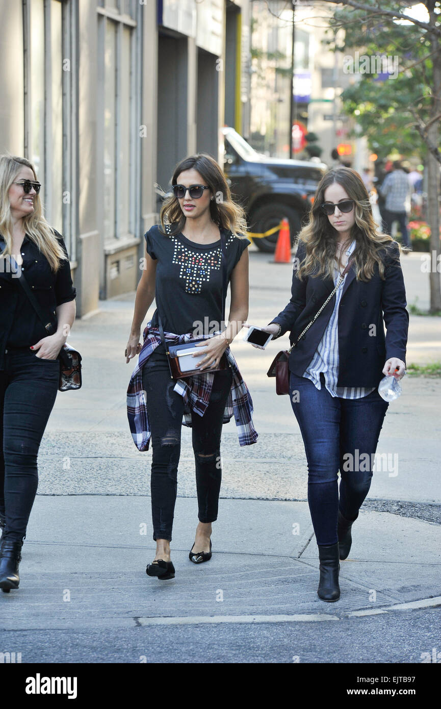 Jessica Alba spotted out in Soho with friends Featuring: Jessica Alba ...