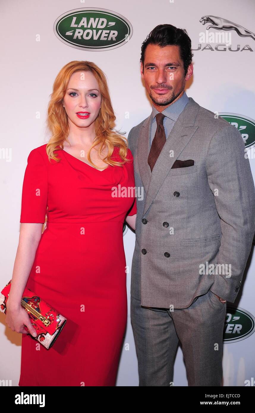 New York, NY, USA. 31st Mar, 2015. Christina Hendricks, David Gandy at ...