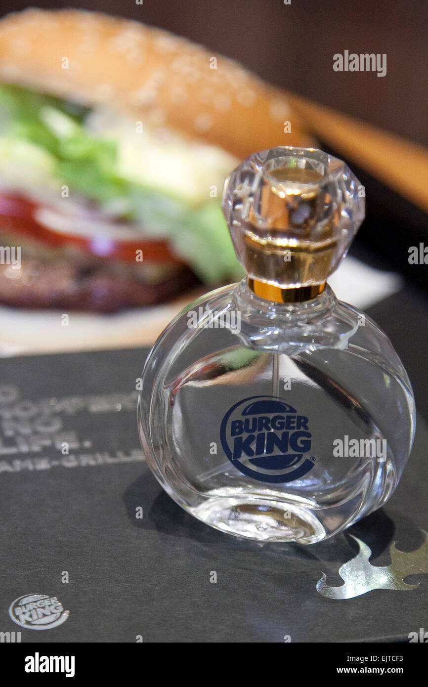 Tokyo, Japan. 01st Apr, 2015. A bottle of the Burger King's new ...