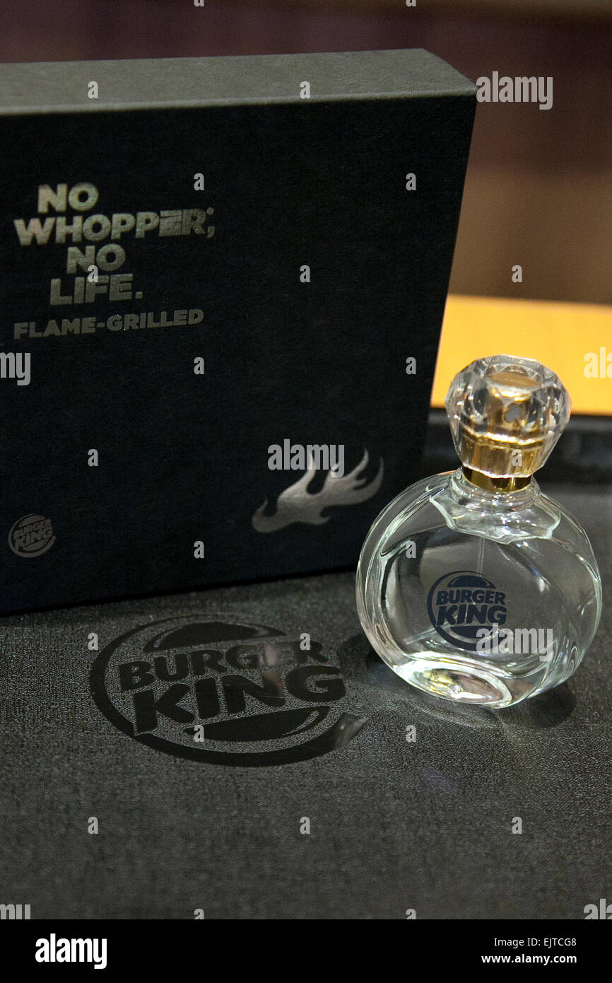 Tokyo, Japan. 01st Apr, 2015. A bottle of the Burger King's new ...