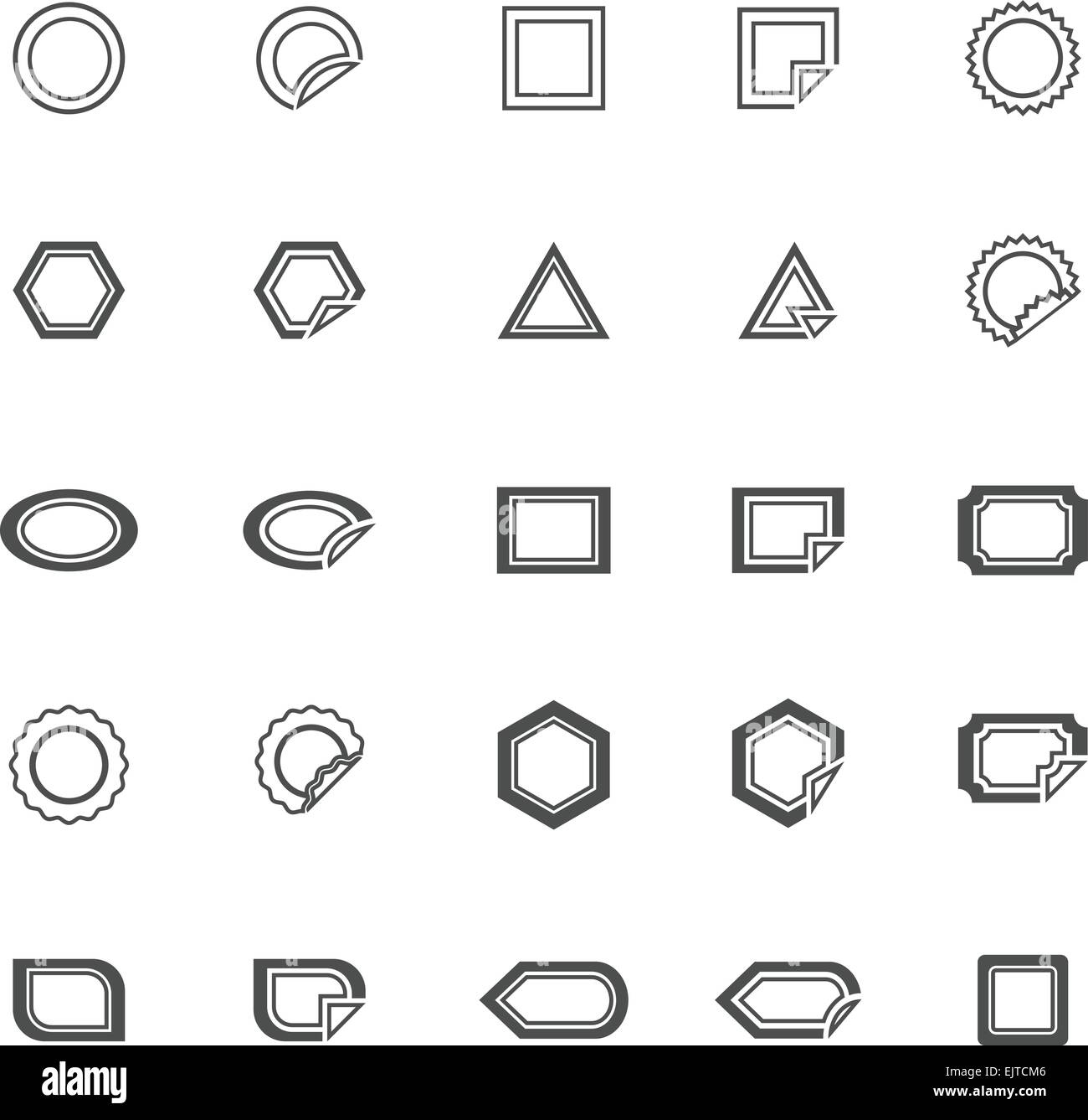 Label line icons on white background, stock vector Stock Vector Image ...