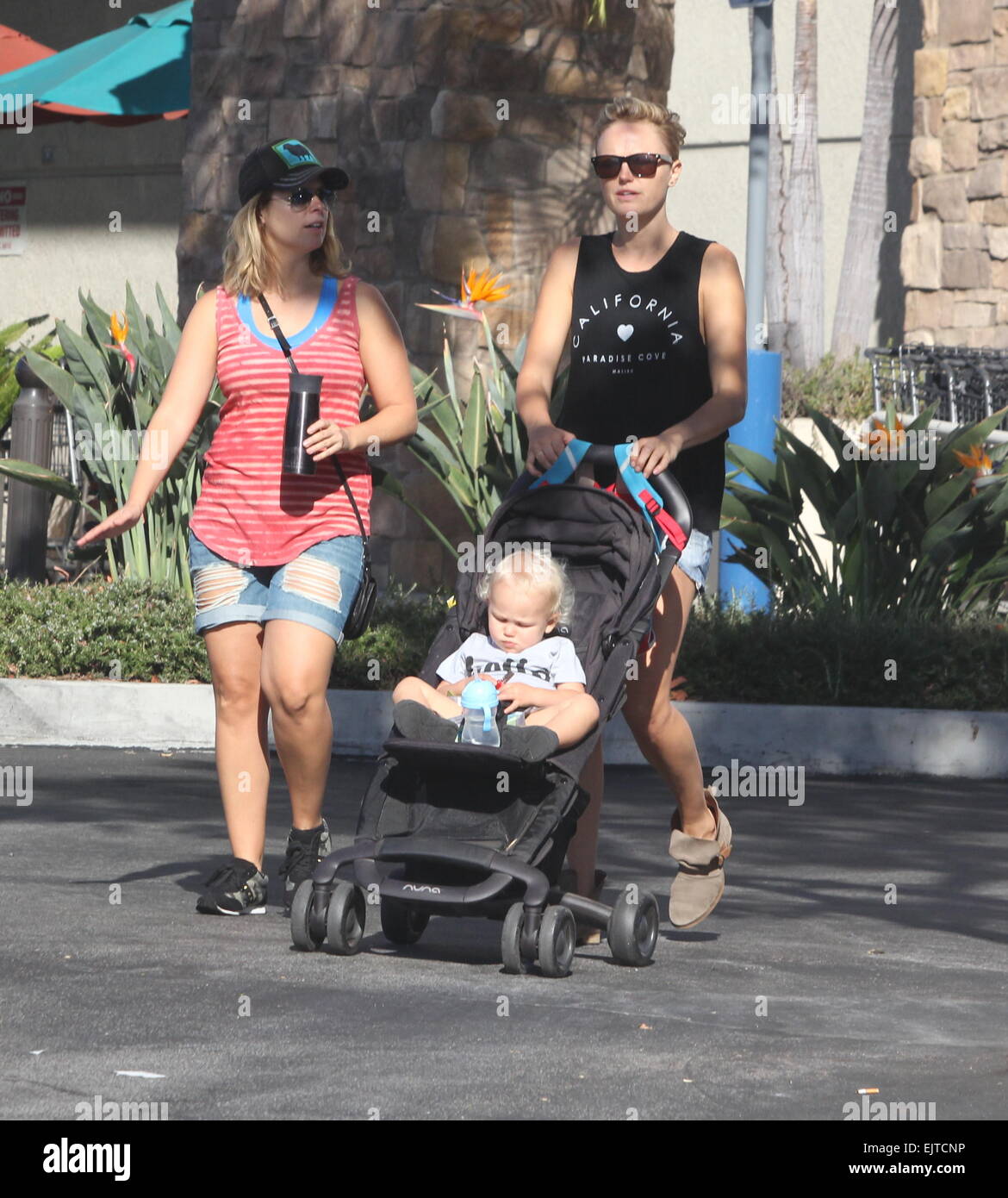 Malin Akerman taking a stroll with her son Sebastian in Los Angeles ...