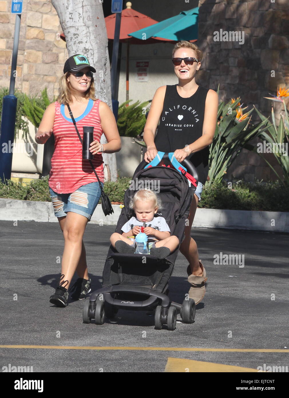 Malin Akerman taking a stroll with her son Sebastian in Los Angeles ...