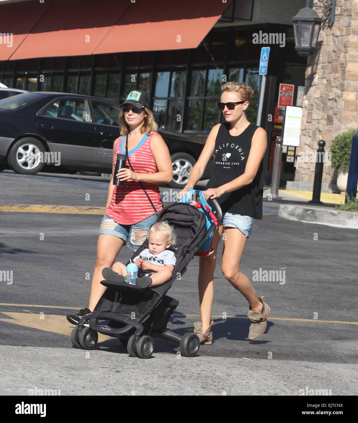 Malin Akerman taking a stroll with her son Sebastian in Los Angeles ...