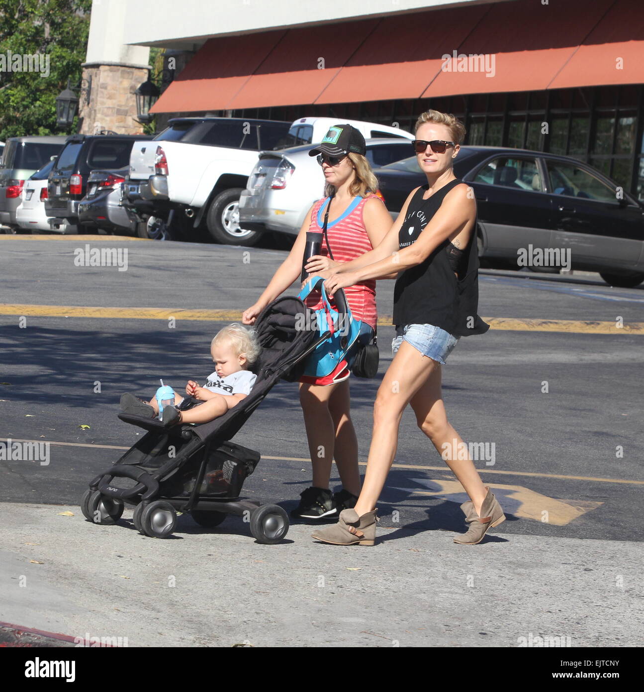 Malin Akerman taking a stroll with her son Sebastian in Los Angeles ...
