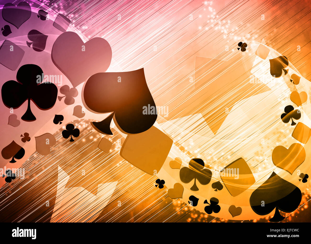 Abstract casino and poker invitation advert background with empty space ...